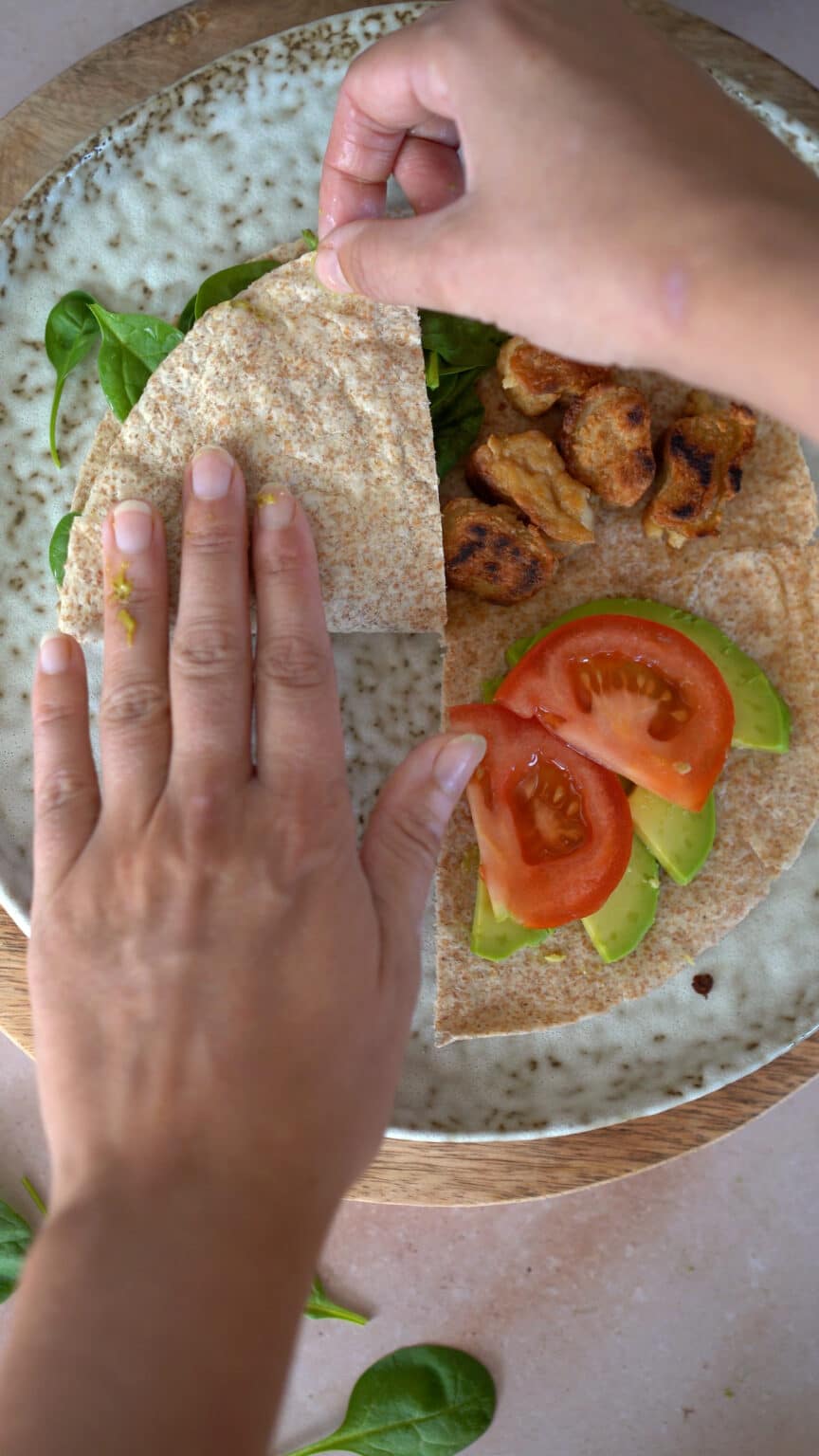 Grilled Chicken Wraps mit Pesto | Plantpower Nutrition